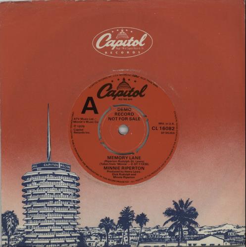 Minnie Riperton Memory Lane - A-label UK Promo 7" vinyl single (7 inch ...