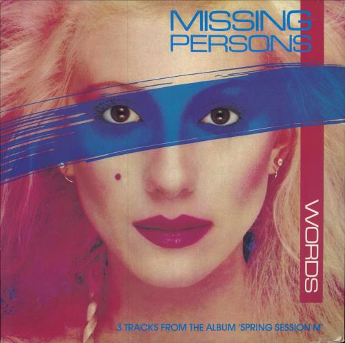 Missing Persons Words UK 12" vinyl single (12 inch record / Maxi-single ...