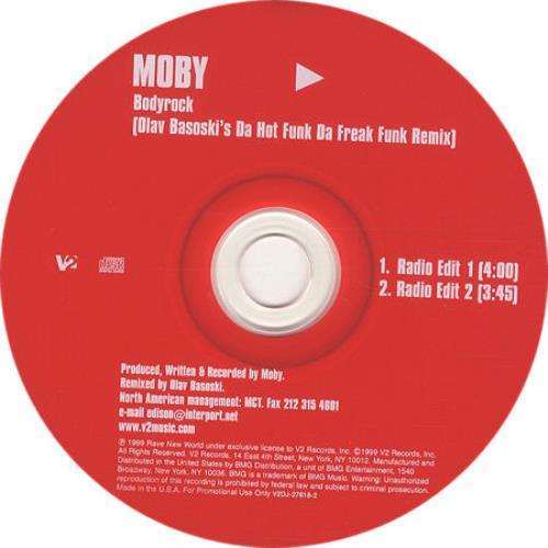 Moby Bodyrock US Promo CD single (CD5 / 5") (151820)