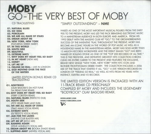 Moby Go - The Very Best Of US Promo CD-R acetate (380367)