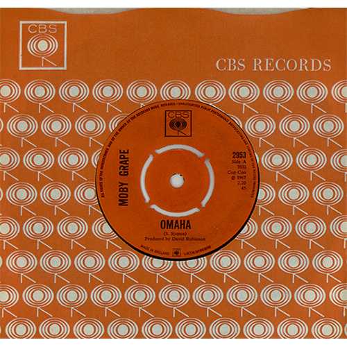 Moby Grape Omaha UK 7" vinyl single (7 inch record / 45) (406235)