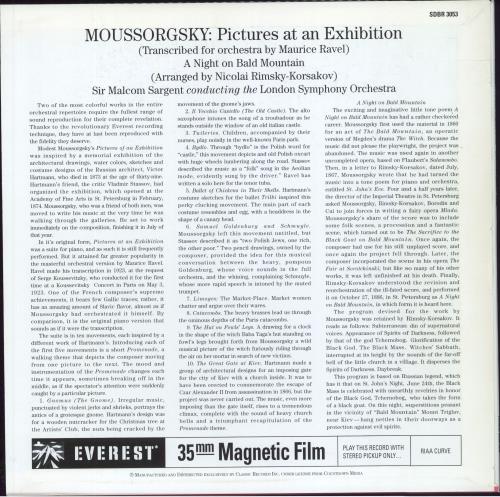 Modest Petrovich Mussorgsky Mussorgsky: Pictures At An Exhibition / A ...