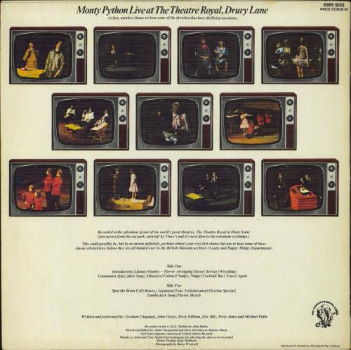 Monty Python Live At Drury Lane Australian vinyl LP album (LP record ...