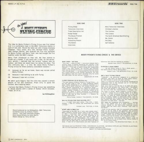 Monty Python Monty Python's Flying Circus - 3rd UK vinyl LP album (LP ...