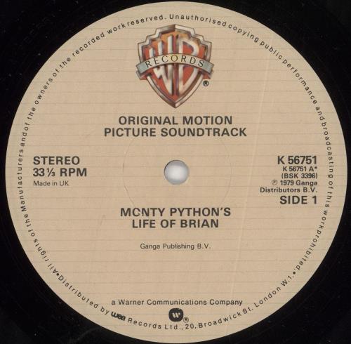 Monty Python Monty Python's Life Of Brian UK vinyl LP album (LP record ...