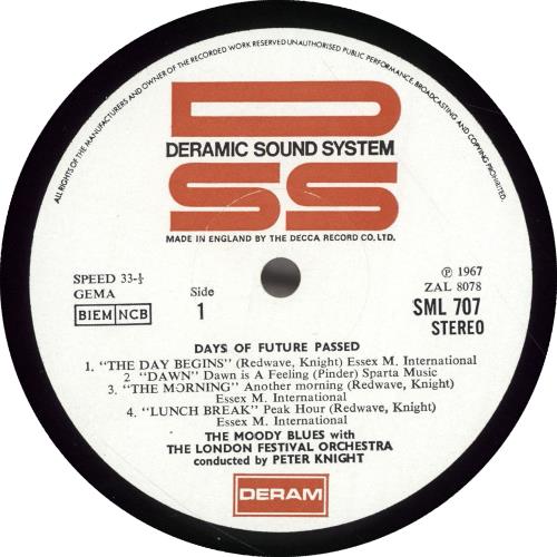 Moody Blues Days Of Future Passed - 4th UK vinyl LP album (LP record ...