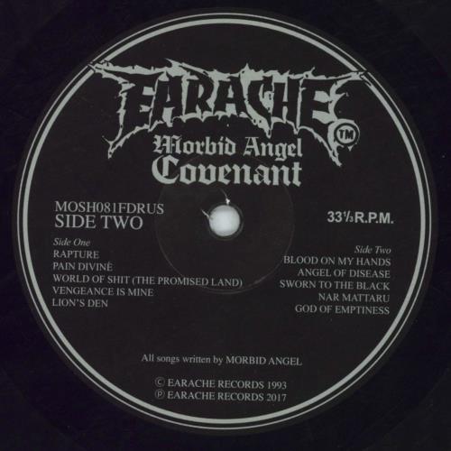 Morbid Angel Covenant UK vinyl LP album (LP record) (818220)