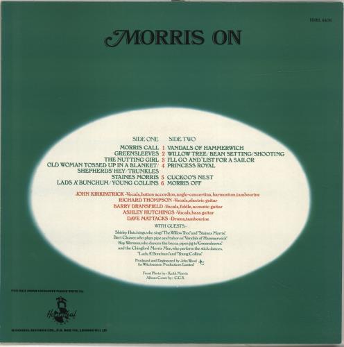 Morris On Morris On UK vinyl LP album (LP record) (692605)