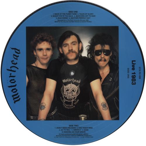Motorhead Live 1983 - Hype Stickered UK picture disc LP (vinyl picture ...