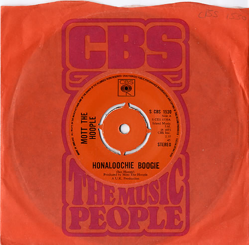 Mott The Hoople Honaloochie Boogie - 4 Prong UK 7" vinyl single (7 inch record / 45) (591198)