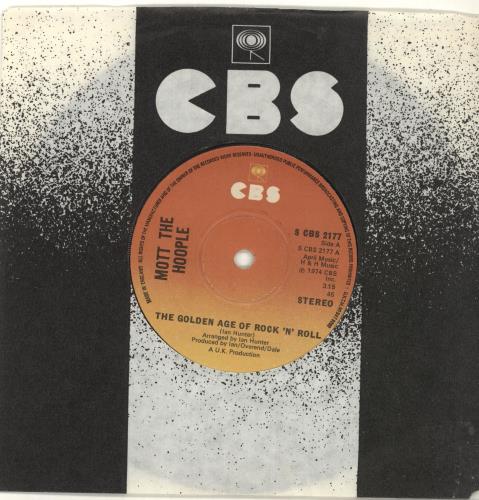 Mott The Hoople The Golden Age Of Rock 'N' Roll - solid UK 7" vinyl single (7 inch record / 45 ...