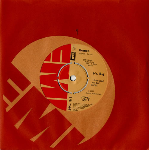 Mr Big (UK) Romeo UK 7" vinyl single (7 inch record / 45) (405993)