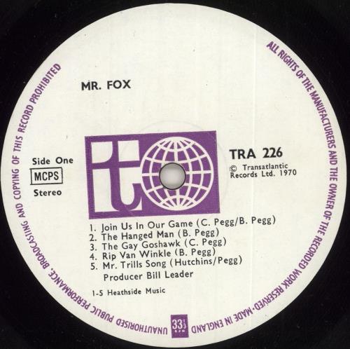 Mr Fox Mr. Fox UK vinyl LP album (LP record) (650167)