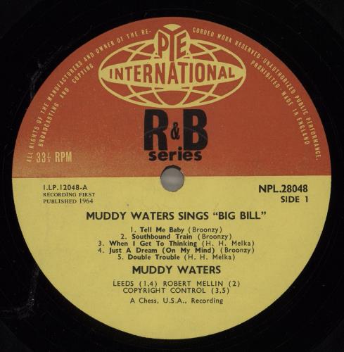 Muddy Waters Muddy Waters Sings The Songs Of Big Bill Broonzy UK vinyl LP album (LP record) (751358)