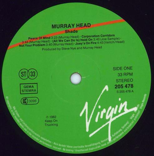 Murray Head Shade UK vinyl LP album (LP record) (803854)