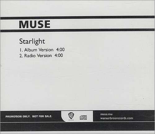 Muse Starlight - 2-Track US Promo CD single (CD5 / 5") (453890)