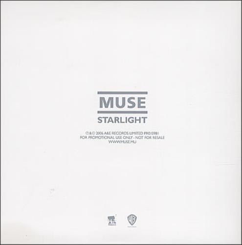Muse Starlight - White sleeve UK Promo CD-R acetate (373809)