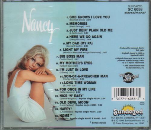Nancy Sinatra Nancy US CD album (CDLP) (71077)