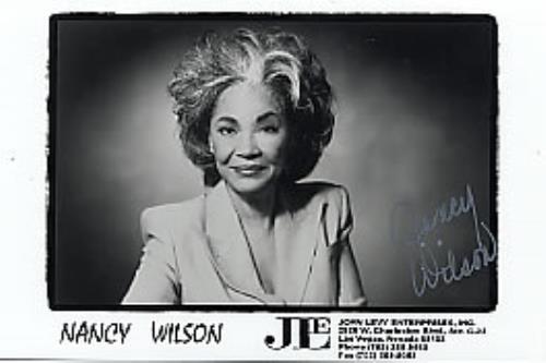 Nancy Wilson (Jazz) Autographed Publicity Photocard US Promo photograph ...