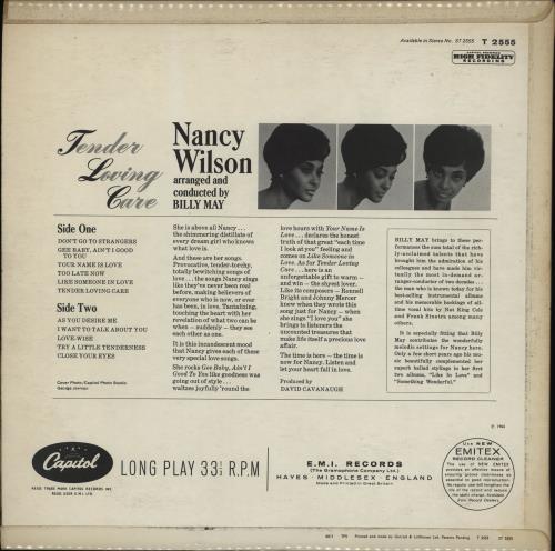 Nancy Wilson (Jazz) Tender Loving Care UK vinyl LP album (LP record) (751308)