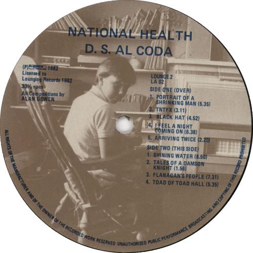 National Health D.S. Al Coda UK vinyl LP album (LP record) (597065)