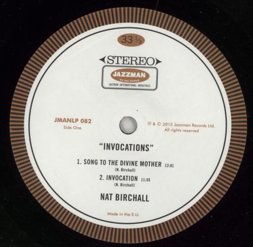 Nat Birchall Invocations UK vinyl LP album (LP record) (867367)