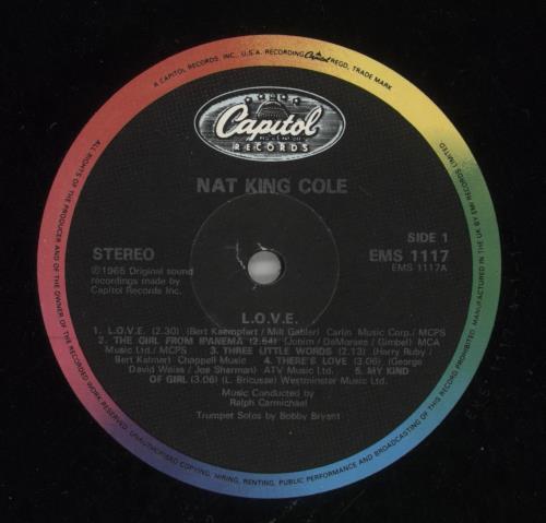 Nat King Cole L-O-V-E UK vinyl LP album (LP record) (725520)