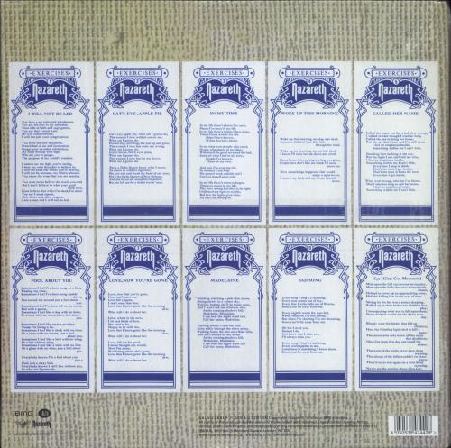 Nazareth Exercises - Blue Vinyl UK vinyl LP album (LP record) (806460)