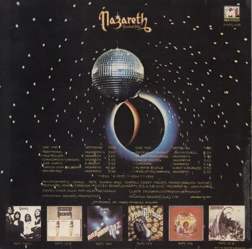 Nazareth Greatest Hits - Stickered Laminated Sleeve - EX UK vinyl LP ...