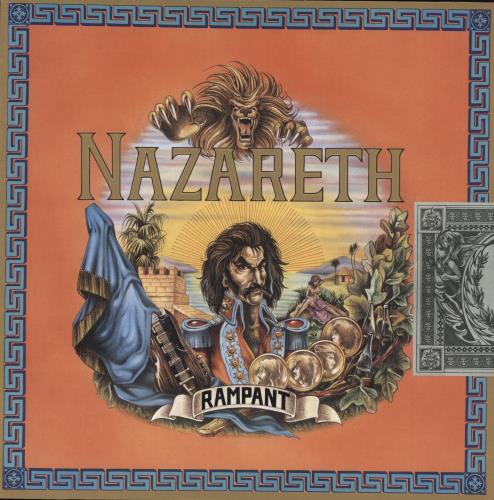 Nazareth Rampant - EX + sticker UK vinyl LP album (LP record) (583078)