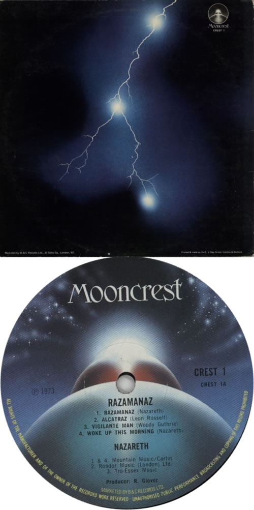 Nazareth Razamanaz - Stickered UK vinyl LP album (LP record) (627351)