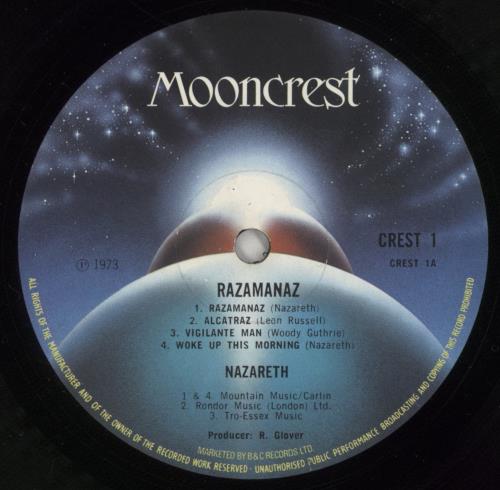 Nazareth Razamanaz - VG UK vinyl LP album (LP record) (161211)