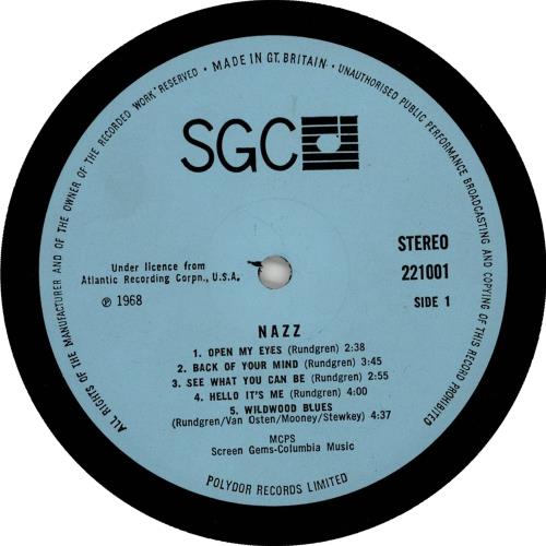 Nazz Nazz - EX UK vinyl LP album (LP record) (765788)