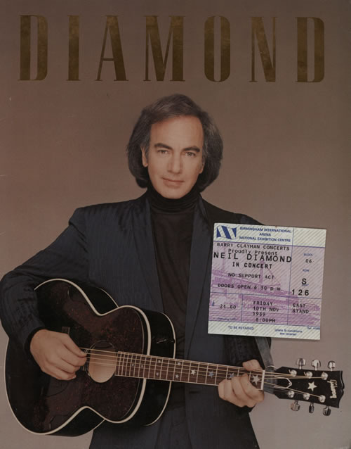 Neil Diamond On Tour - B'ham ticket US tour programme (287839) TOUR ...