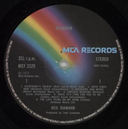 Neil Diamond Rainbow UK vinyl LP album (LP record) (411618)