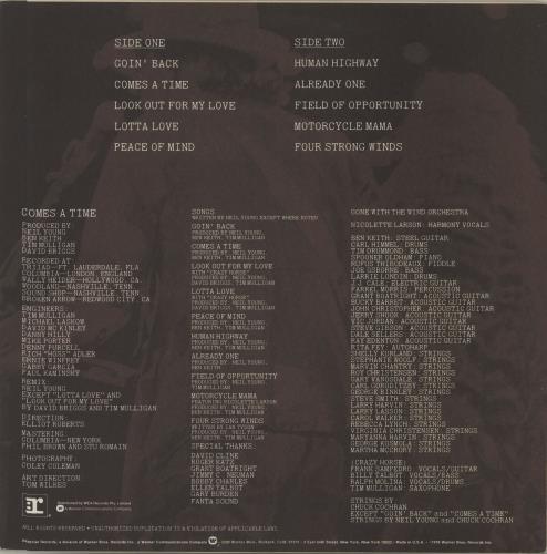 Neil Young Comes A Time Australian vinyl LP album (LP record) (460612)