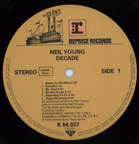 Neil Young Decade German 3-LP vinyl record set (Triple LP Album) (136399)