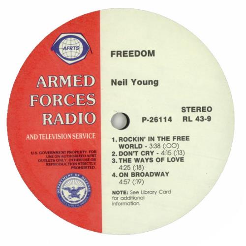 Neil Young Freedom US Promo vinyl LP album (LP record) (489839)