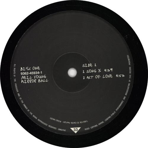 Neil Young Mirror Ball German 2-LP vinyl record set (Double LP Album ...