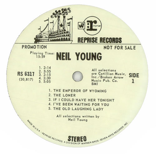 Neil Young Neil Young - 1st US Promo vinyl LP album (LP record) (490266)