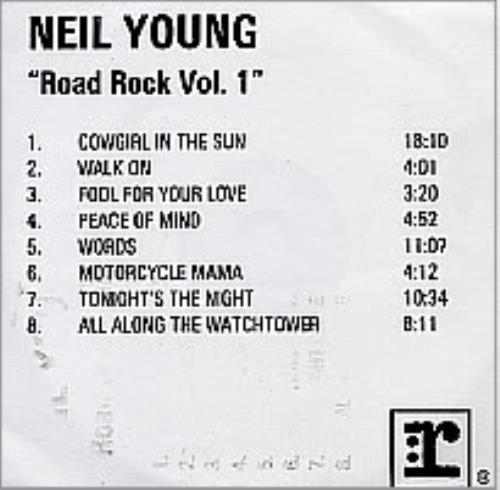 Neil Young Road Rock Volume 1 UK Promo CD-R acetate (173391)