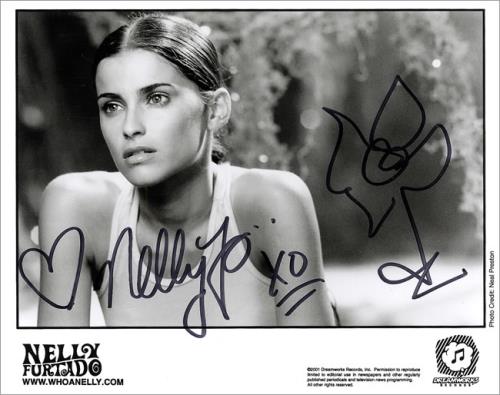 Nelly Furtado Autographed Publicity Photograph US Promo photograph ...