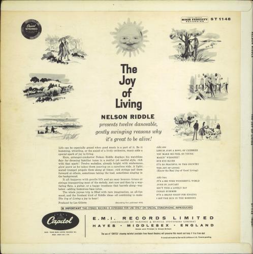 Nelson Riddle The Joy Of Living UK vinyl LP album (LP record) (774440)