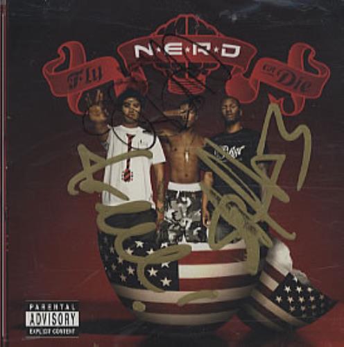 NERD Fly Or Die - Autographed US CD album (CDLP) (311007)
