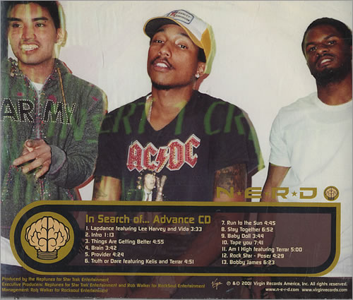 NERD In Search Of... Advance CD US Promo CD album (CDLP) (372787)