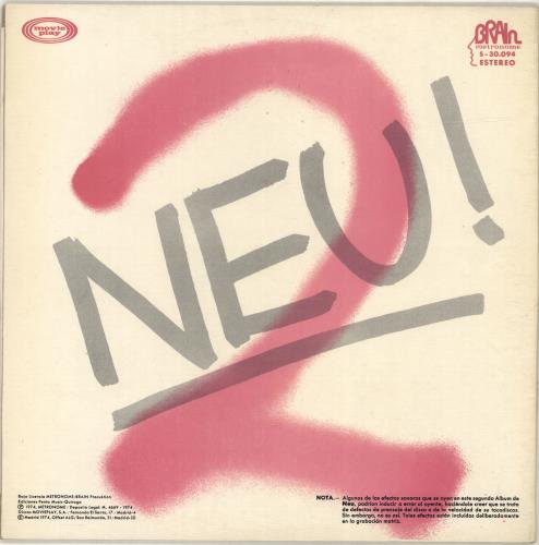 Neu Neu! 2 Spanish vinyl LP album (LP record) (691097)