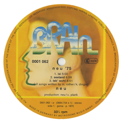 Neu Neu! '75 German vinyl LP album (LP record) (440053)