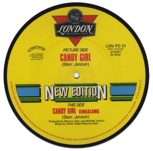 New Edition Candy Girl UK 7" vinyl picture disc (7 inch picture disc ...