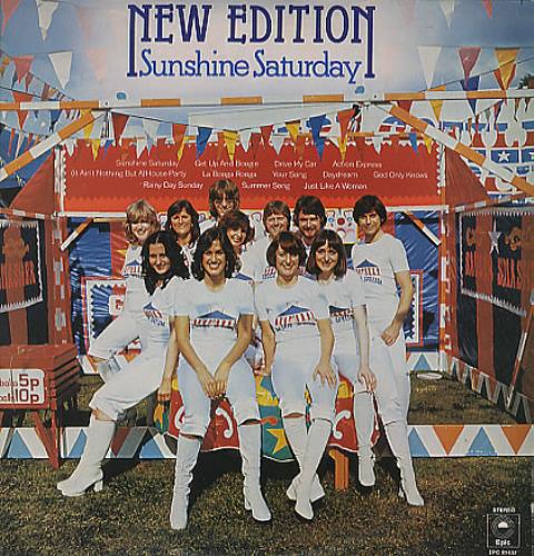 New Edition Sunshine Saturday UK vinyl LP album (LP record) (371206)