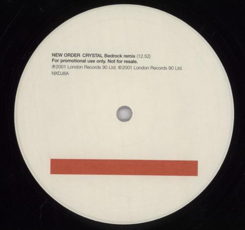 New Order Crystal - 1st issue - Red stripe UK Promo 12" vinyl single ...